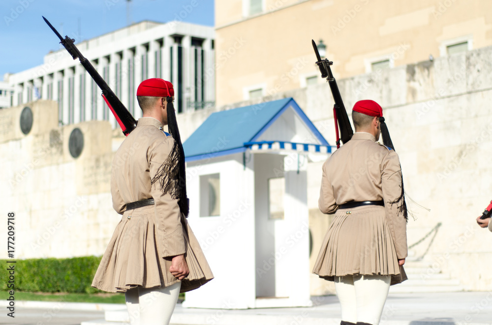 Tsolias or known as Evzones is Greeces historic presidential guard ...