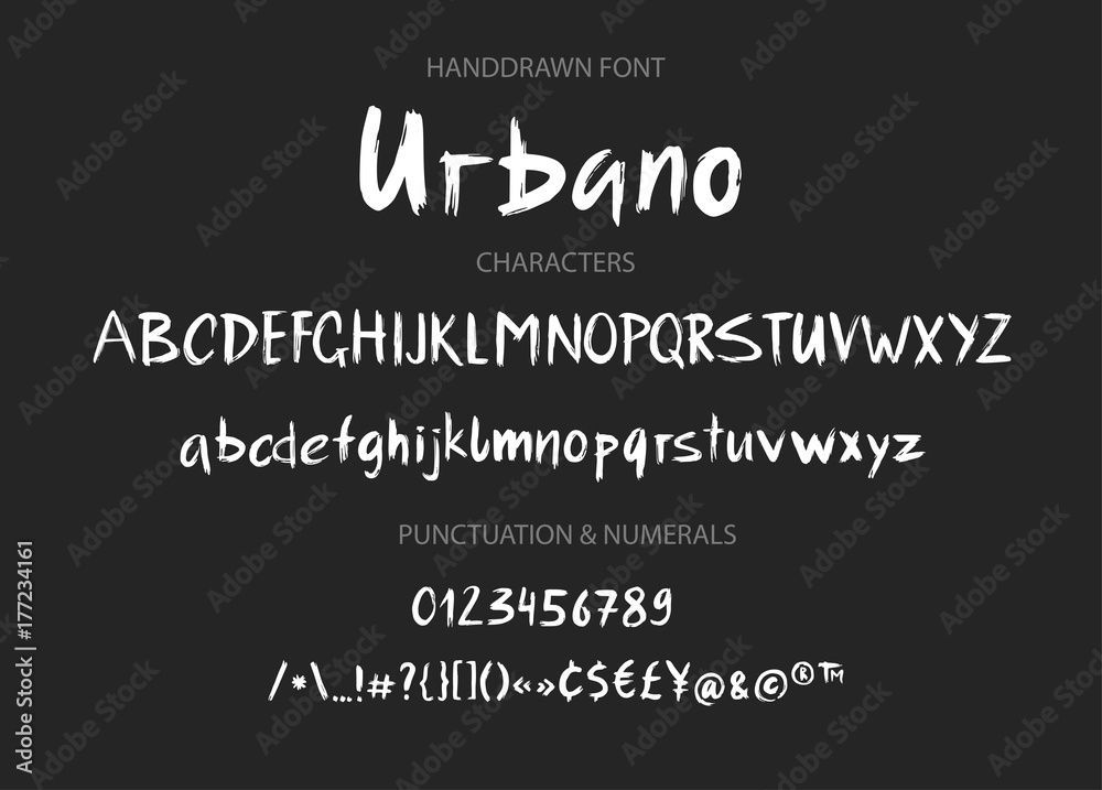 Handwritten Brush font. Hand drawn brush style modern calligraphy ...