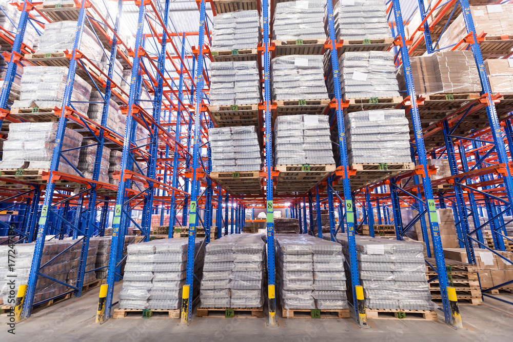 logistic, storage, shipment, industry and manufacturing concept ...