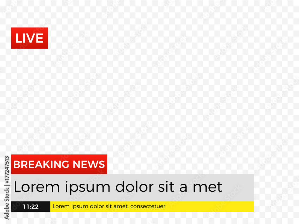 breaking news interface vector Stock Vector | Adobe Stock