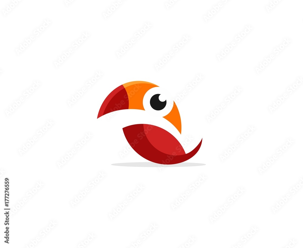 Parrot logo Stock Vector | Adobe Stock