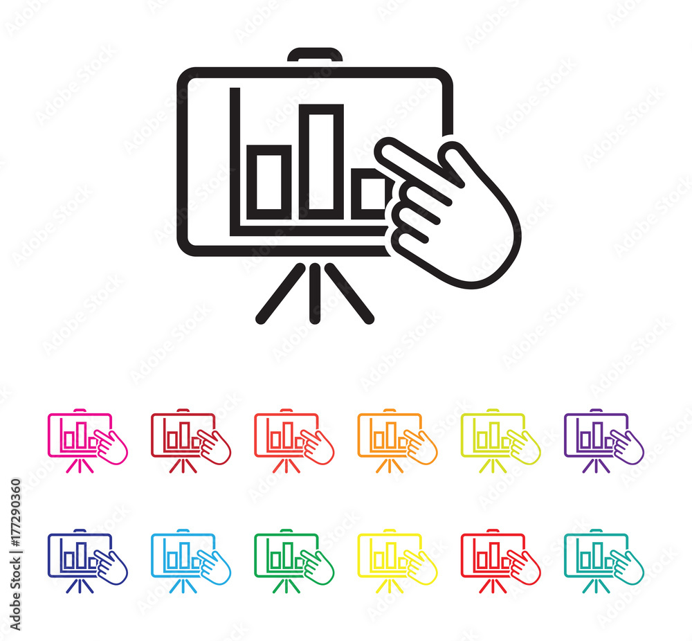 interactive report icon Stock Vector | Adobe Stock