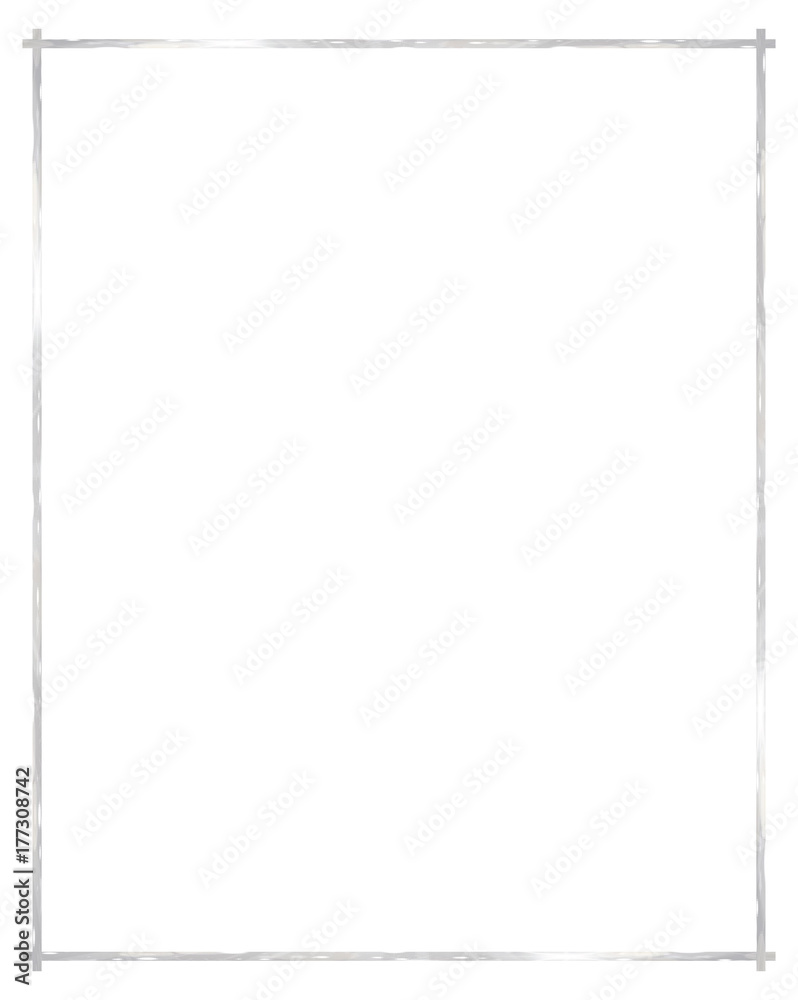 Vector, Silver Border for Christmas Stock Vector | Adobe Stock