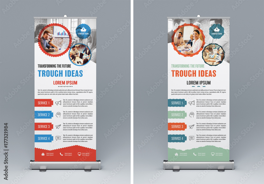 Two Marketing Kiosk Banners 2 Stock Template | Adobe Stock