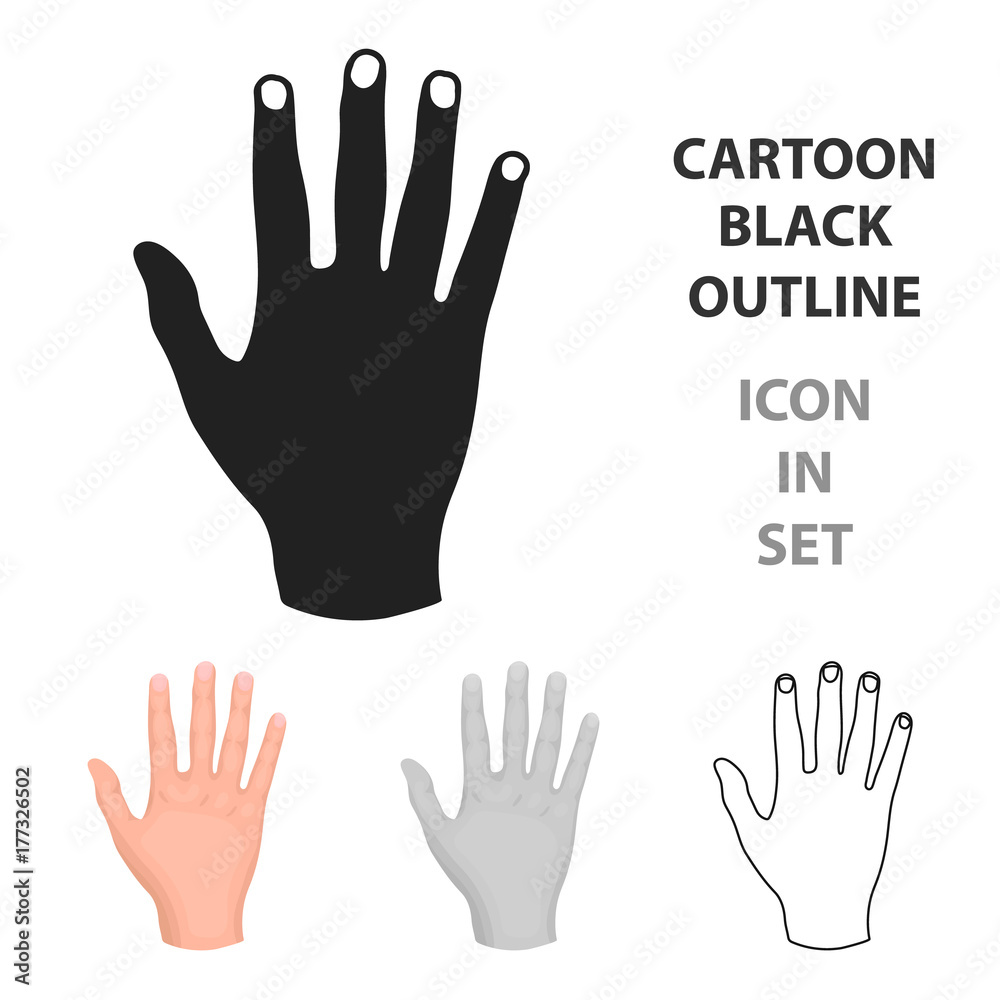 High five icon in cartoon style isolated on white background. Hand ...