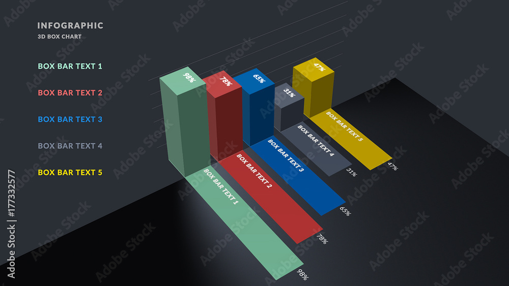 3D Bar Chart Stock Template | Adobe Stock