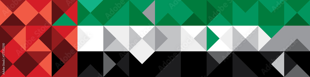 Abstract UAE Flag, Emirates Colors (Vector Art) Stock Vector | Adobe Stock