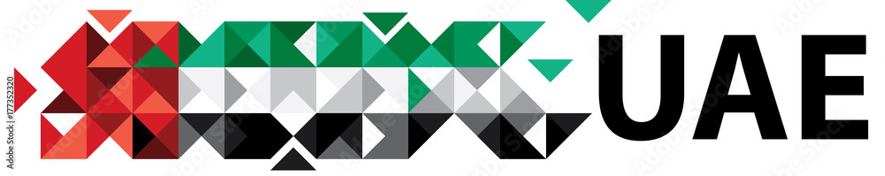 Abstract UAE Flag, Emirates Colors (Vector Art) Stock Vector | Adobe Stock