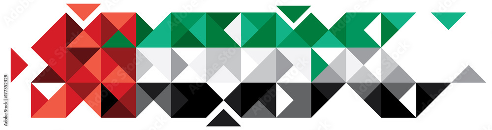 Abstract UAE Flag, Emirates Colors (Vector Art) Stock Vector | Adobe Stock