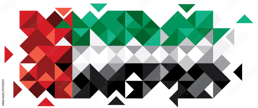 Abstract UAE Flag, Emirates Colors (Vector Art) Stock Vector | Adobe Stock