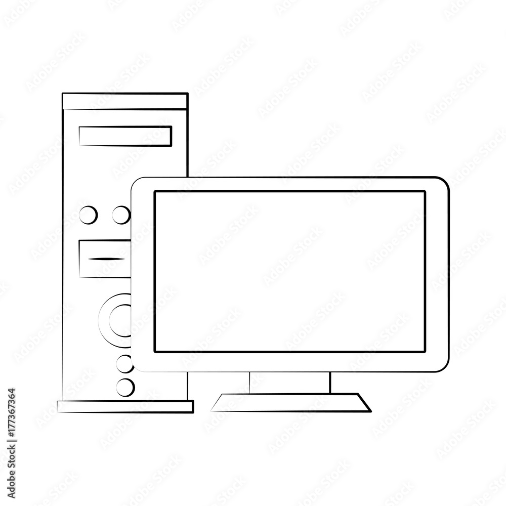 Computer Cpu Outline