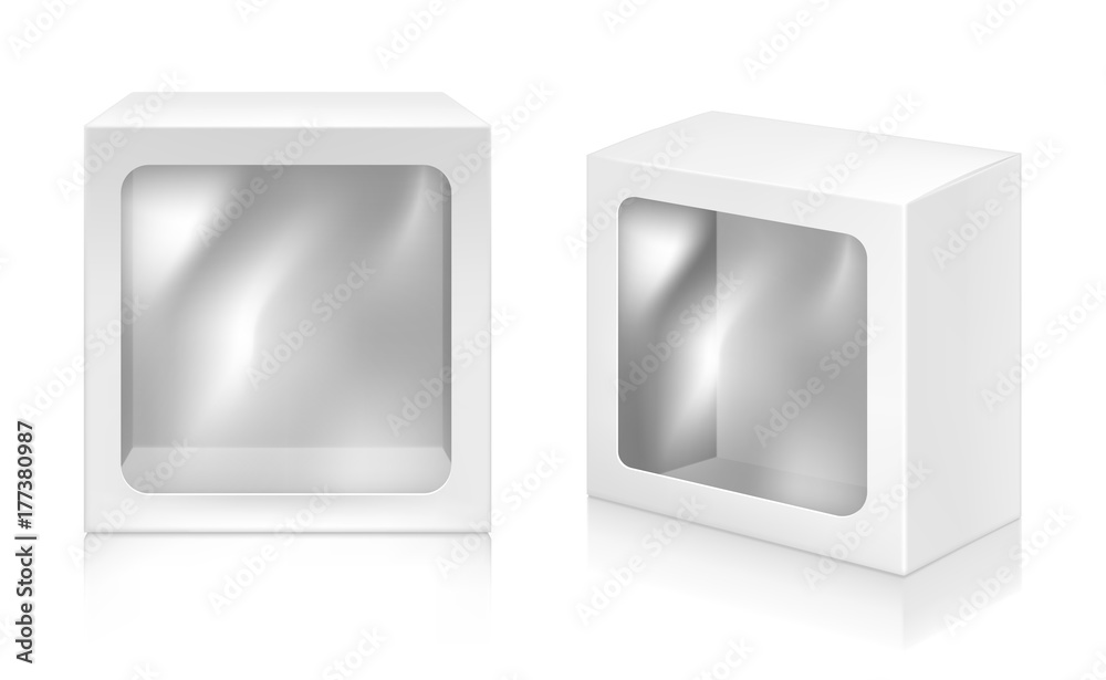 Paper white boxes set mock-up template. Stock Vector | Adobe Stock