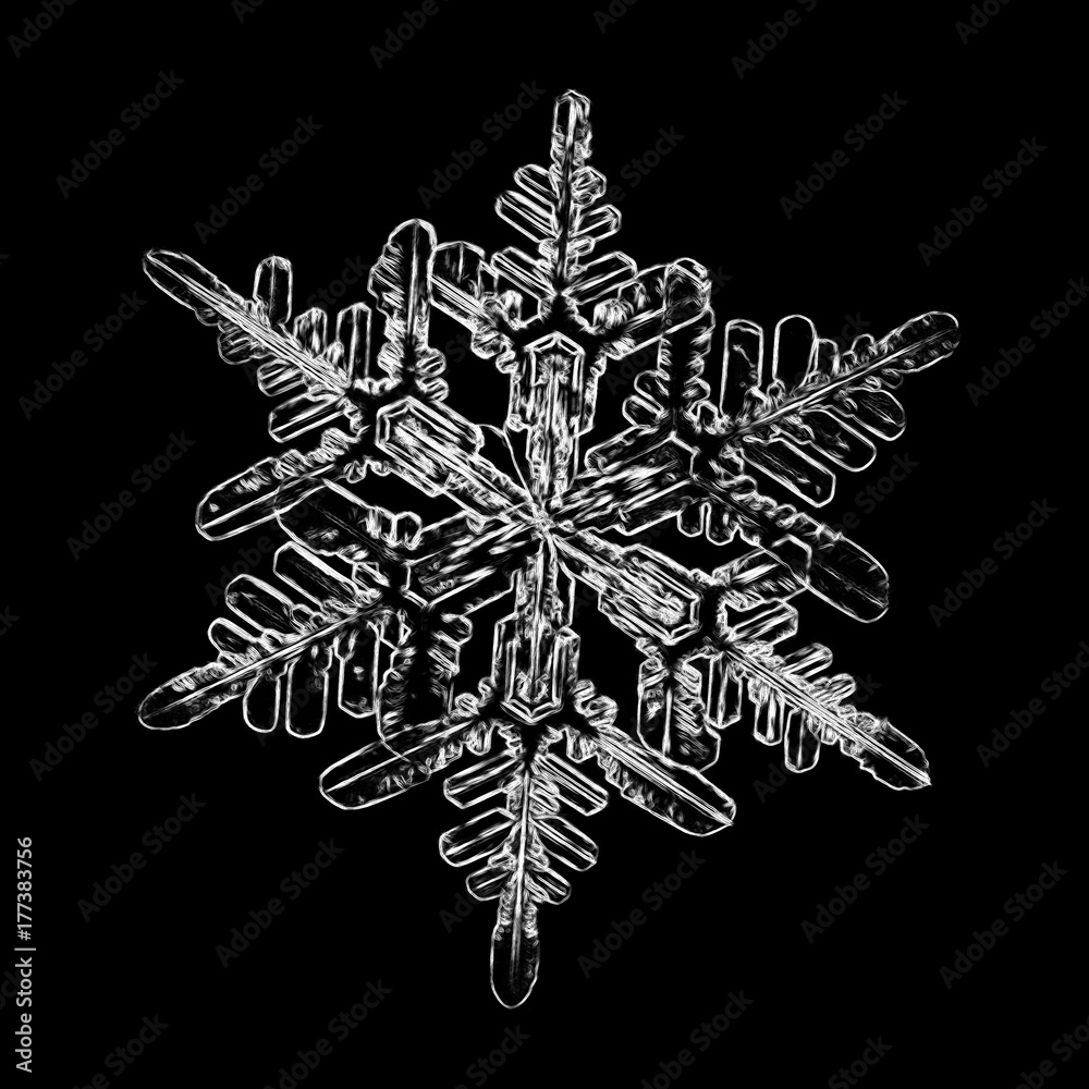 Snowflake Pencil Drawing