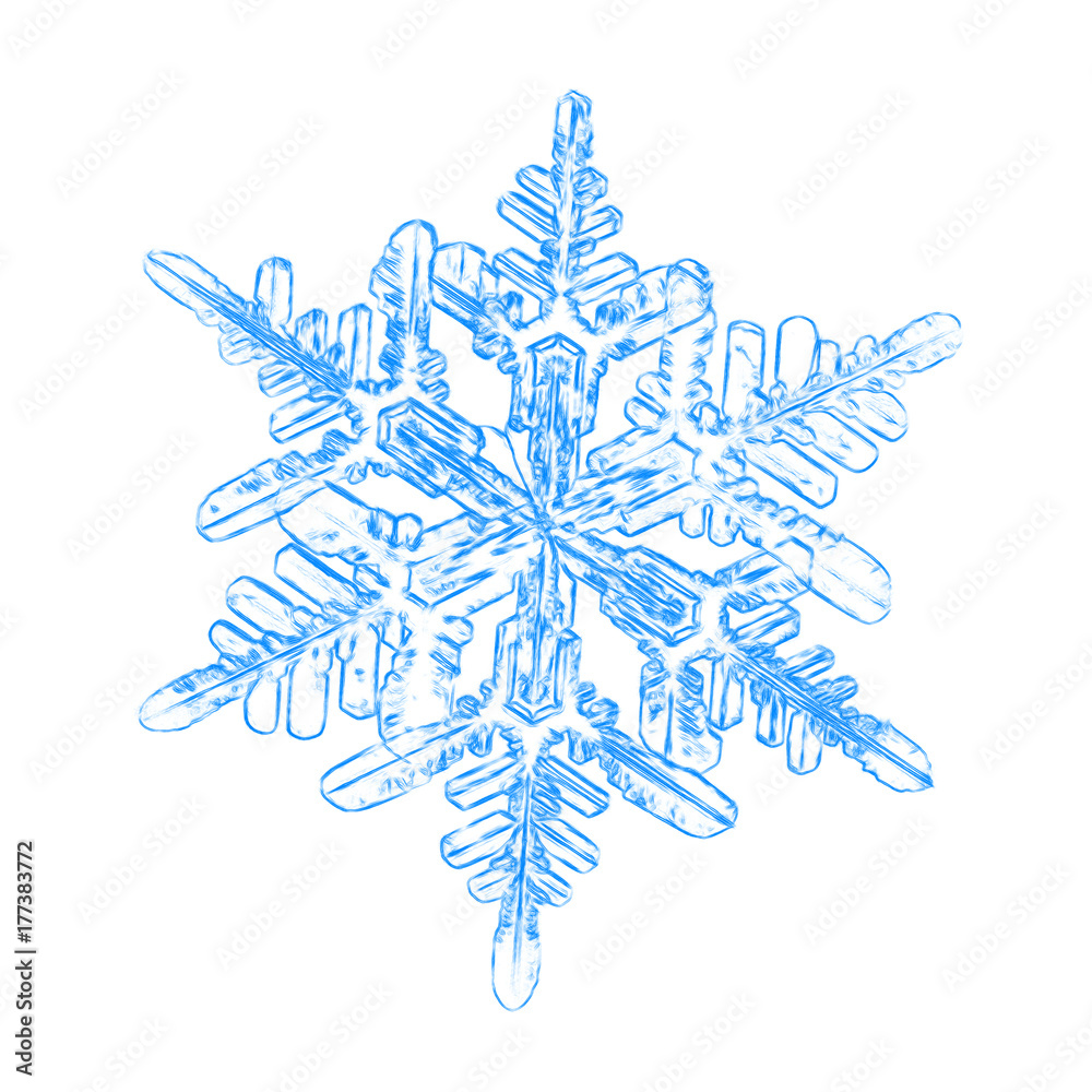 Snowflake Pencil Drawing