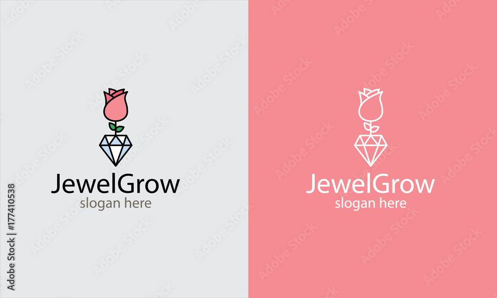 Jewel Vector Logo Stock Vector | Adobe Stock