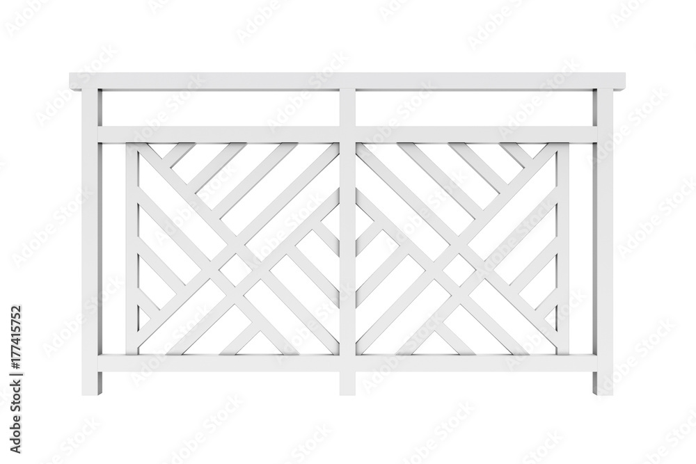 Design white metal railing render 3d model Stock Illustration | Adobe Stock