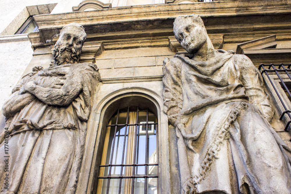 Casa degli Omenoni, a historic palace of Milan was designed by sculptor Leone Leoni for himself ...