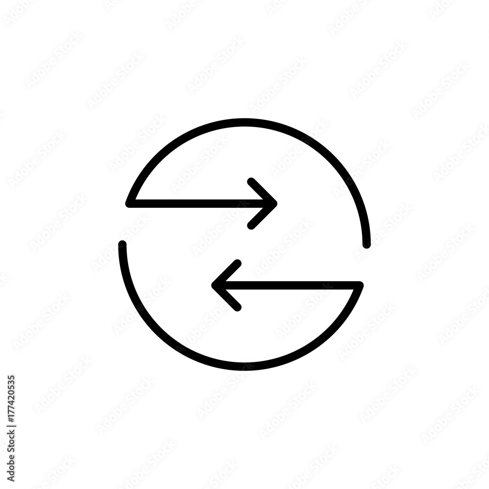 Modern exchange line icon. Stock Vector | Adobe Stock
