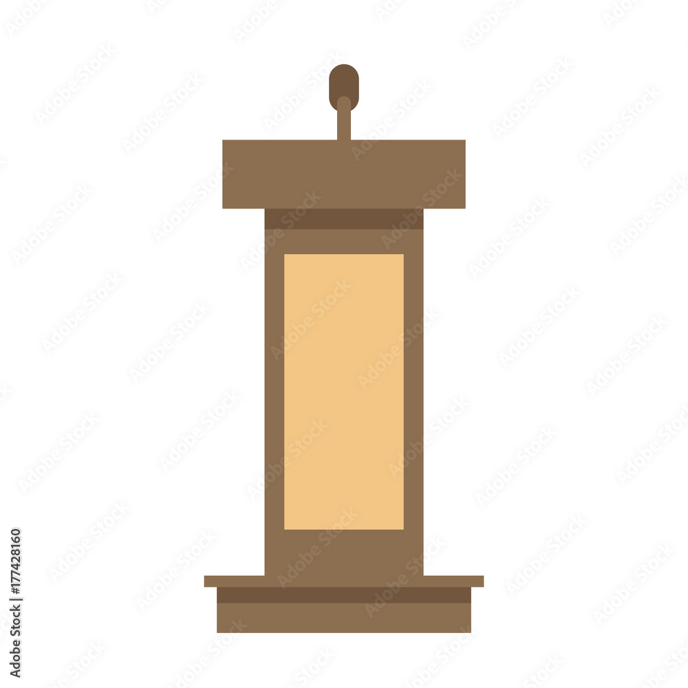 Flat vector design in icon lectern symbol. Stock Vector | Adobe Stock