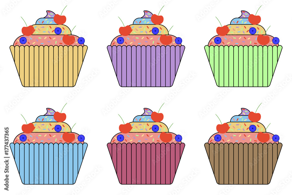 Simple Cupcakes Background