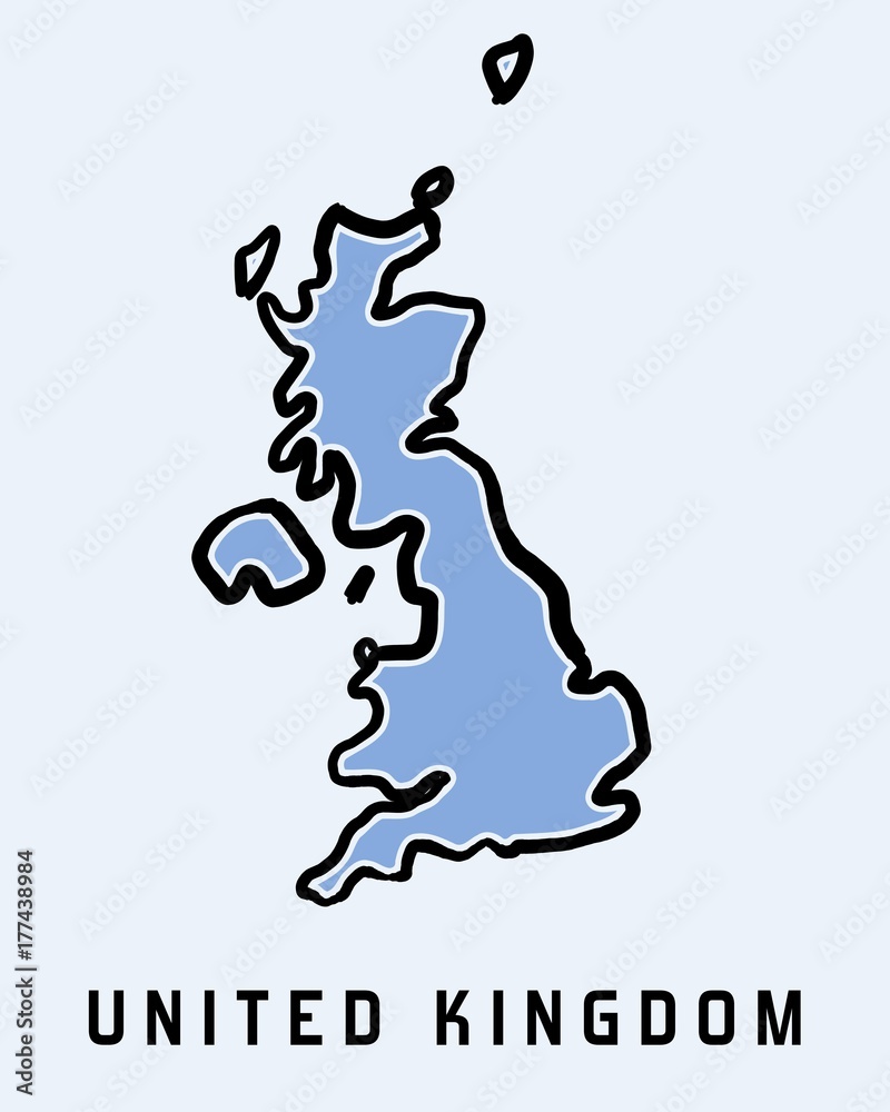 UK map outline Stock Vector | Adobe Stock