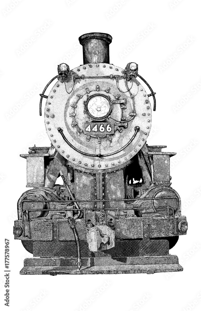 Union Pacific 4466 Steam Locomotive Stock Illustration | Adobe Stock