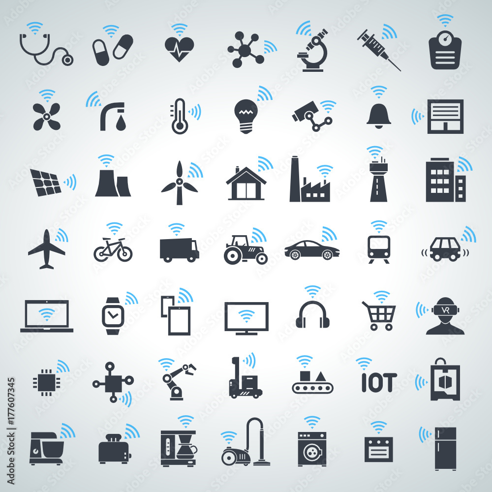 IOT, internet of things icon set - 2017_10 - 1 Stock Vector | Adobe Stock