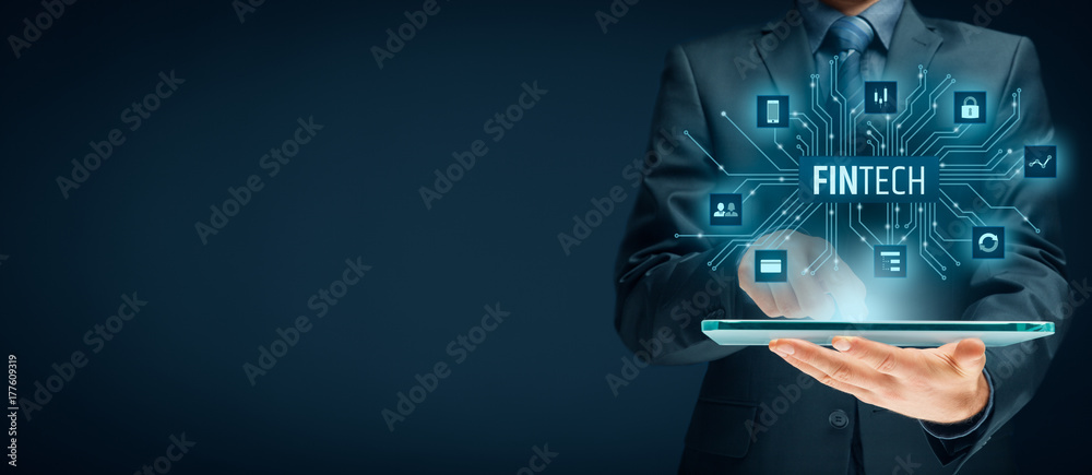 Fintech and financial technology Stock Photo | Adobe Stock