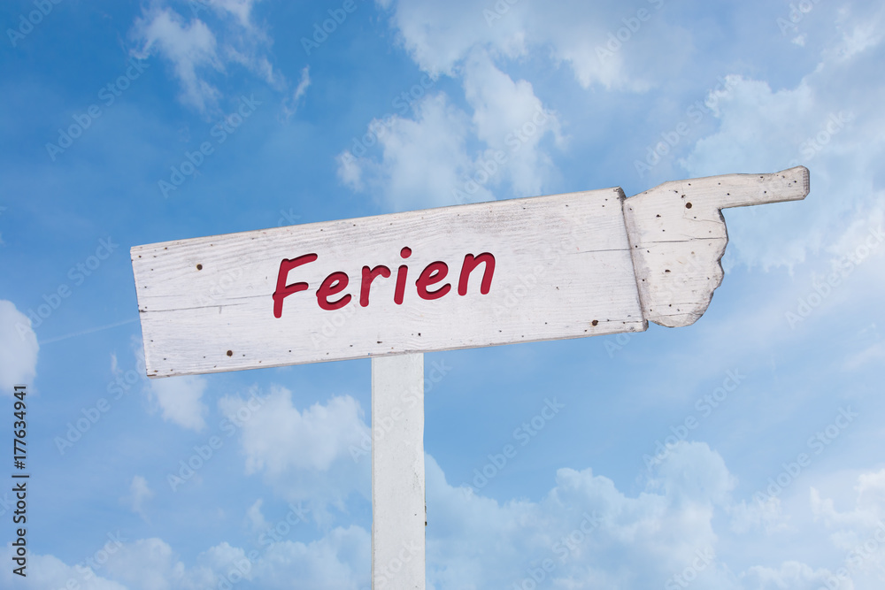 Schild 194 - Ferien Stock-Illustration | Adobe Stock