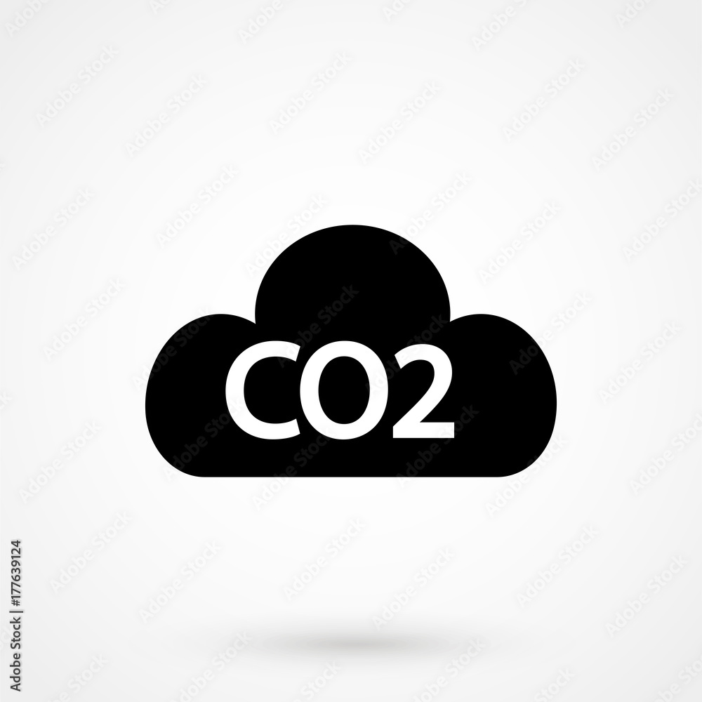 CO2 icon , carbon dioxide formula symbol , vector illustration, sign ...