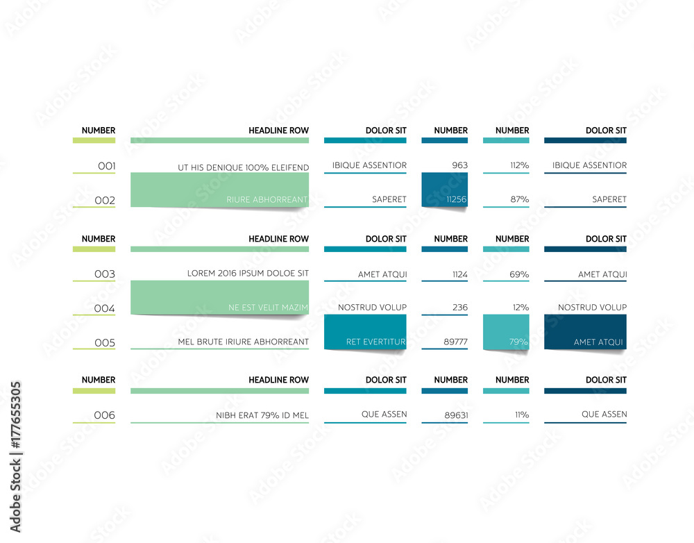 Chart, graph, table, schedule, tab, planner, infographic design ...