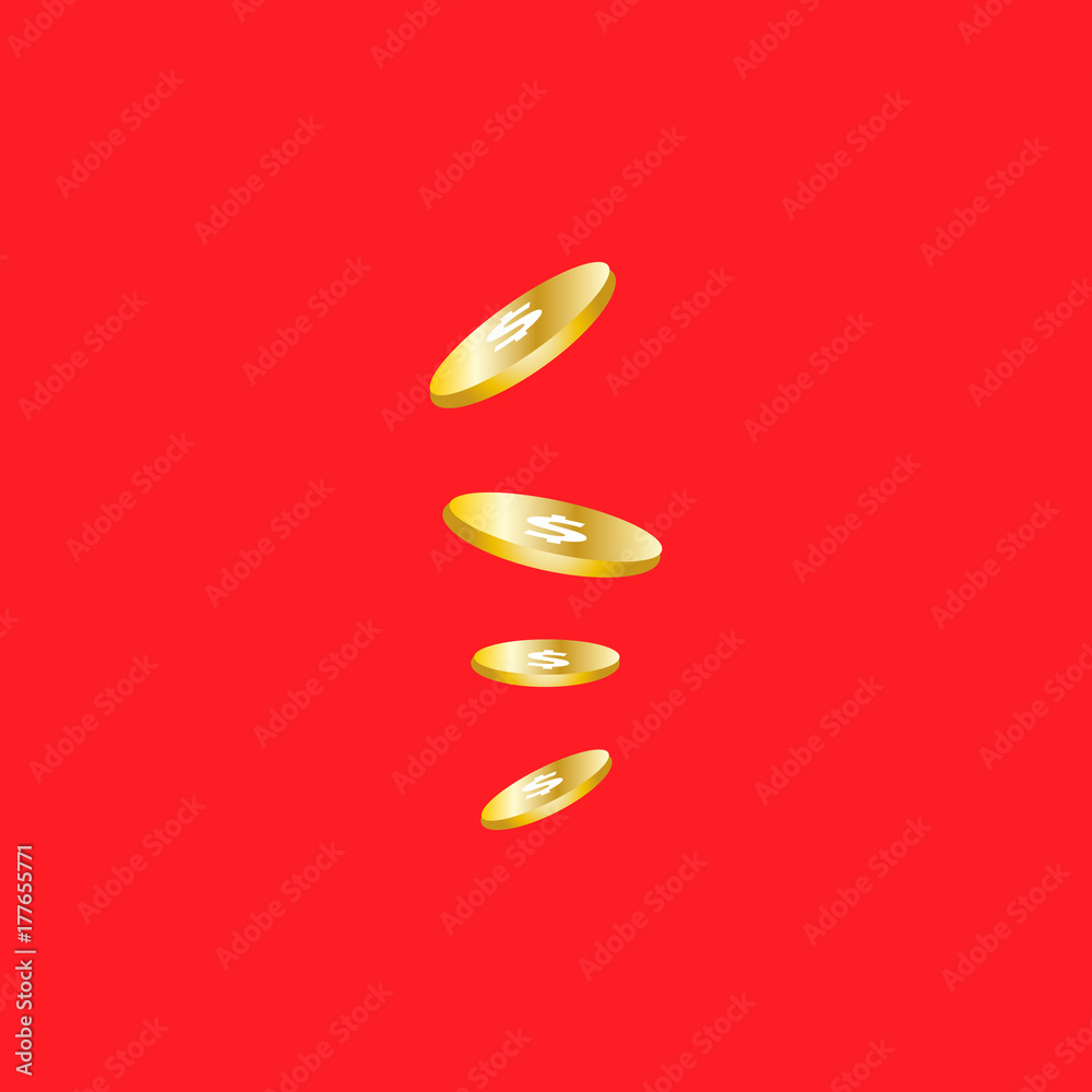 Gold coins. Symbol of success, prosperity, wealth in business and ...