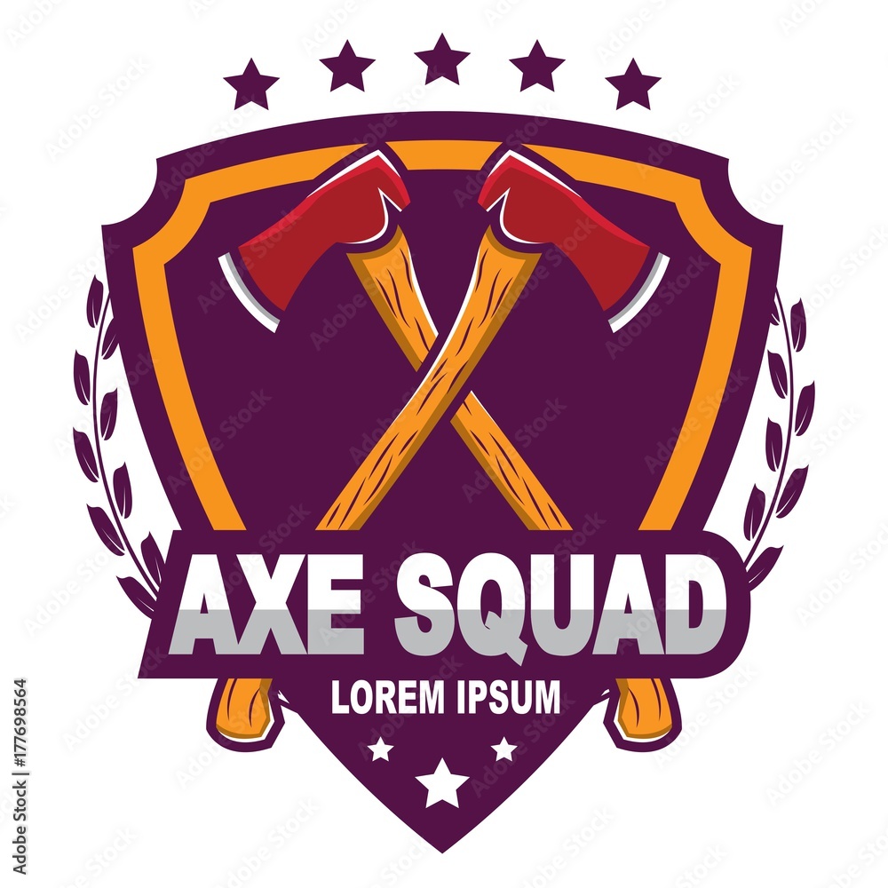 Axe logo for sport team Stock Vector | Adobe Stock