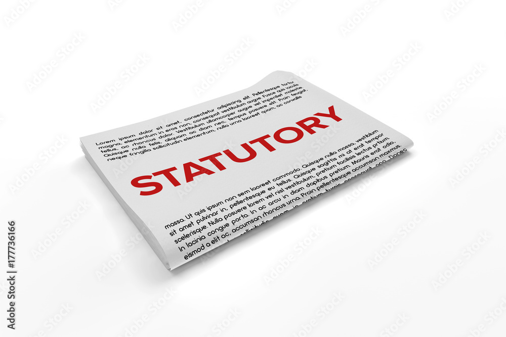Statutory on Newspaper background Stock Illustration | Adobe Stock
