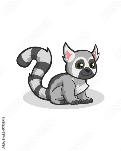 Cute Lemur Drawing