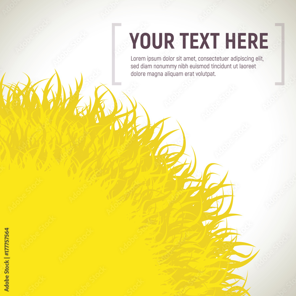 Slide template with sun symbol. High detailed sun sphere for your ...