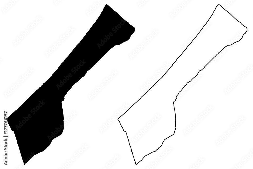 Gaza strip map vector illustration, scribble sketch Gaza strip Stock ...