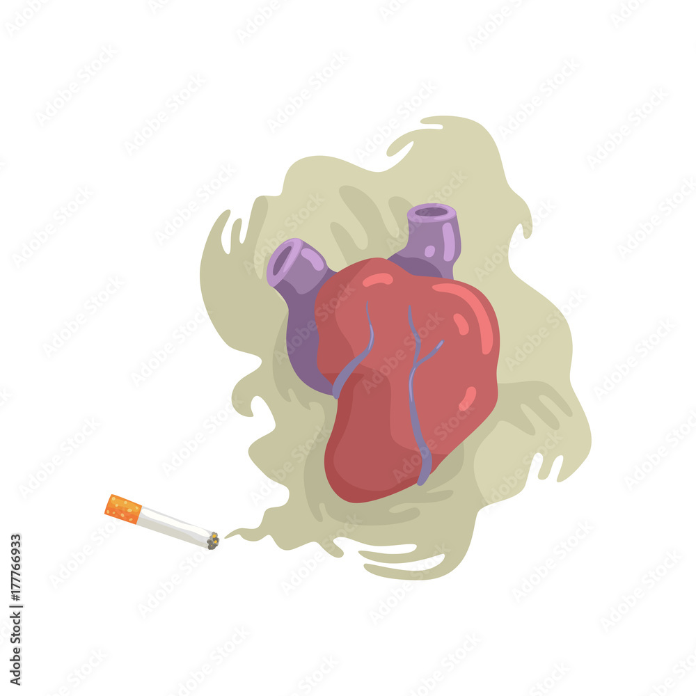 Unhealthy Heart From Smoking