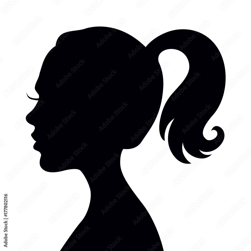 Lady Profile Silhouette Woman Profile Silhouette Vector Art, Icons,