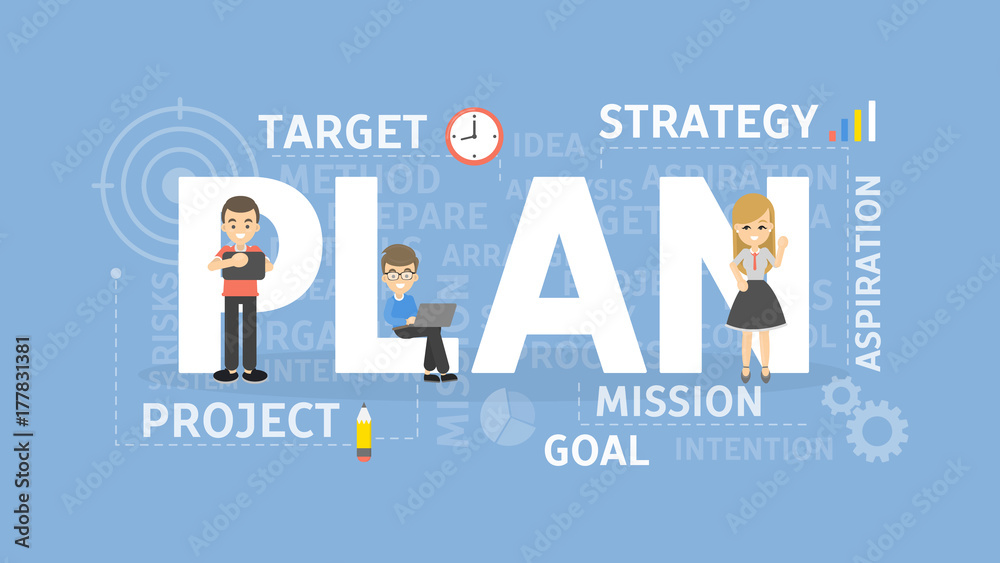 Plan concept illustration. Stock Vector | Adobe Stock