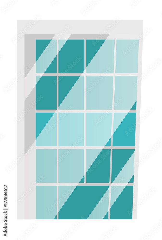 Modern high rise office building vector cartoon illustration isolated ...