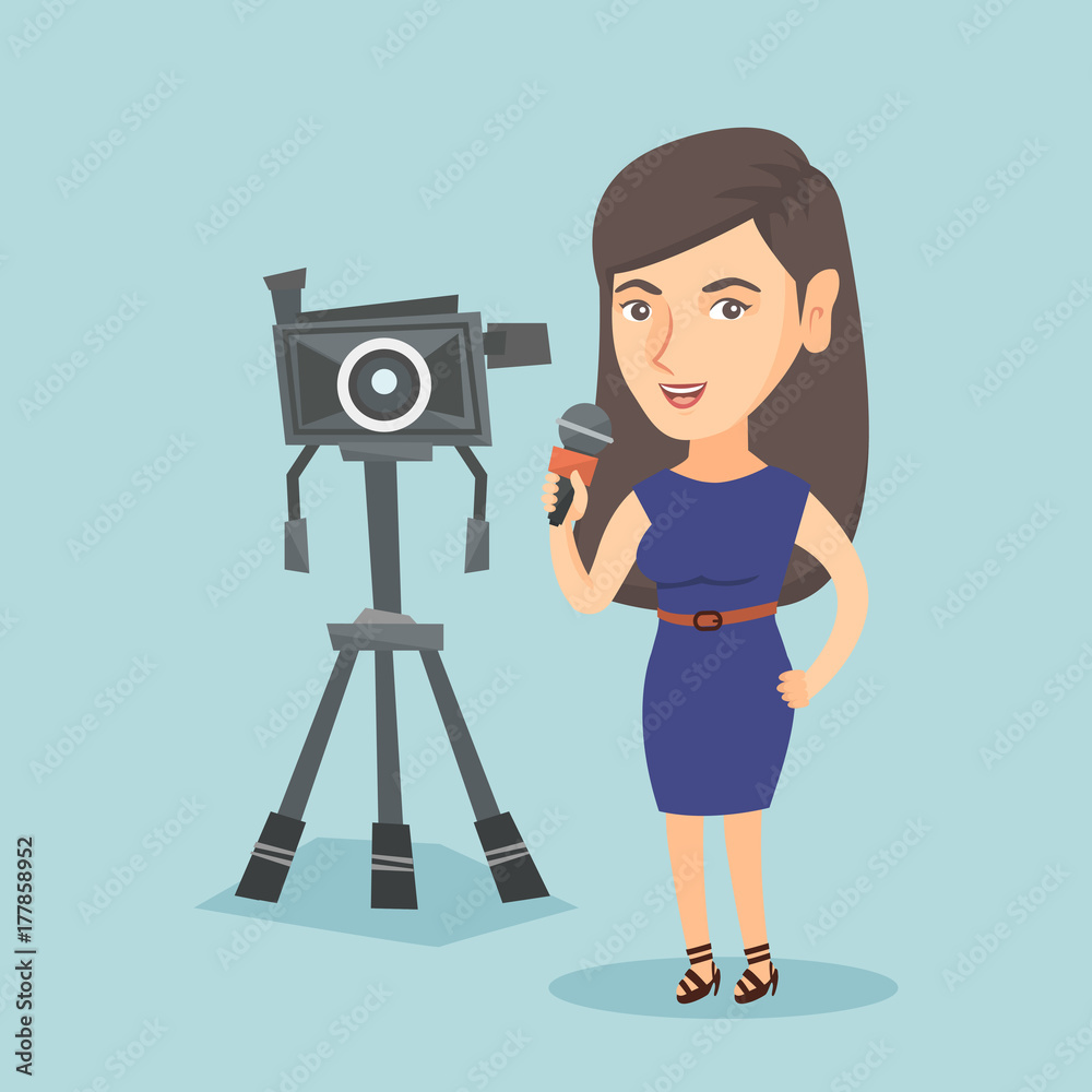 Animated News Reporter Clip Art