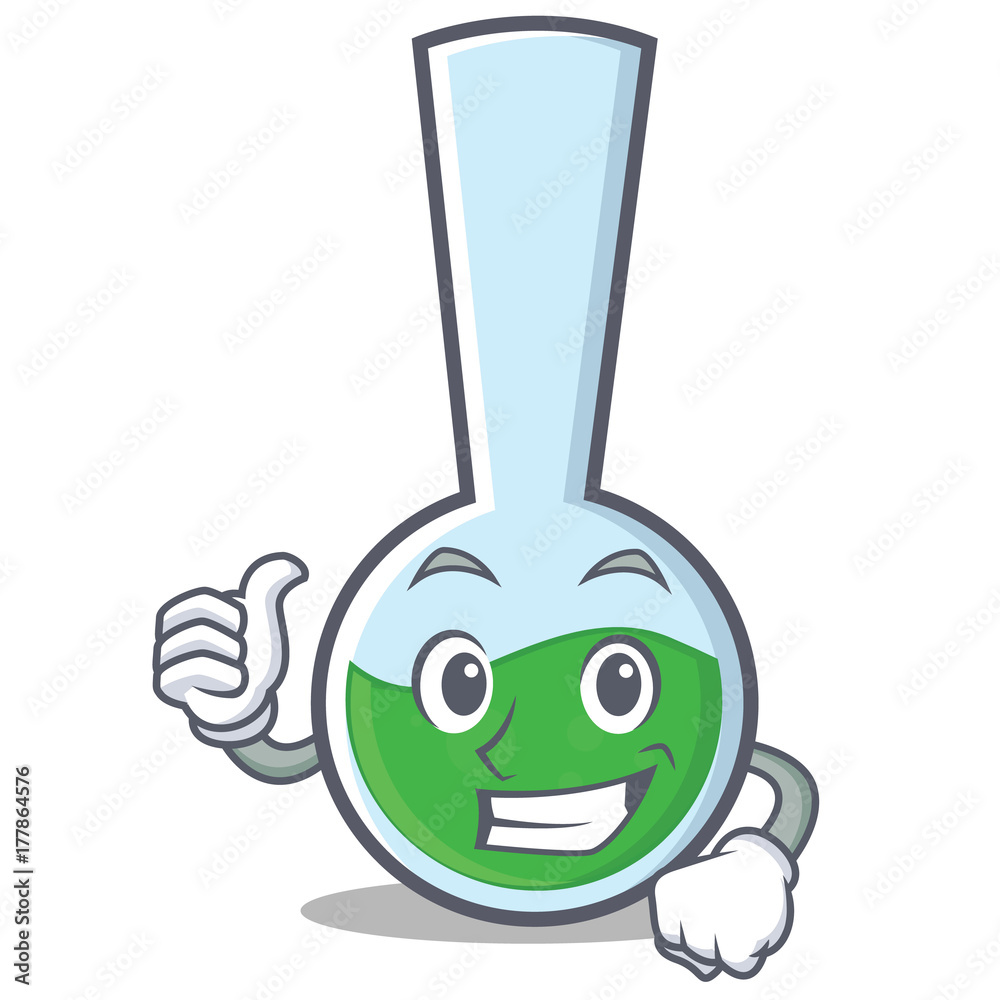 Thumbs up tube laboratory character cartoon Stock Vector | Adobe Stock