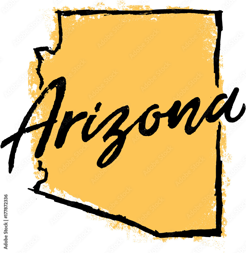 Hand Drawn Arizona State Design Stock Vector | Adobe Stock