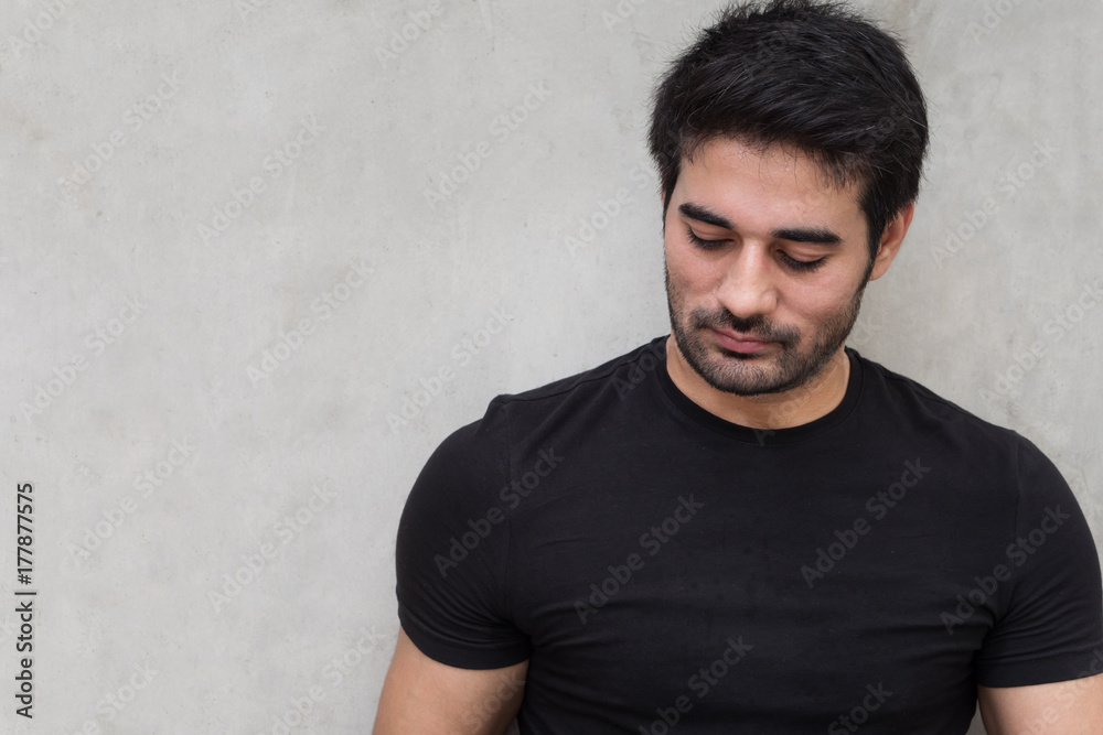 tired, exhausted man feeling down Stock Photo | Adobe Stock