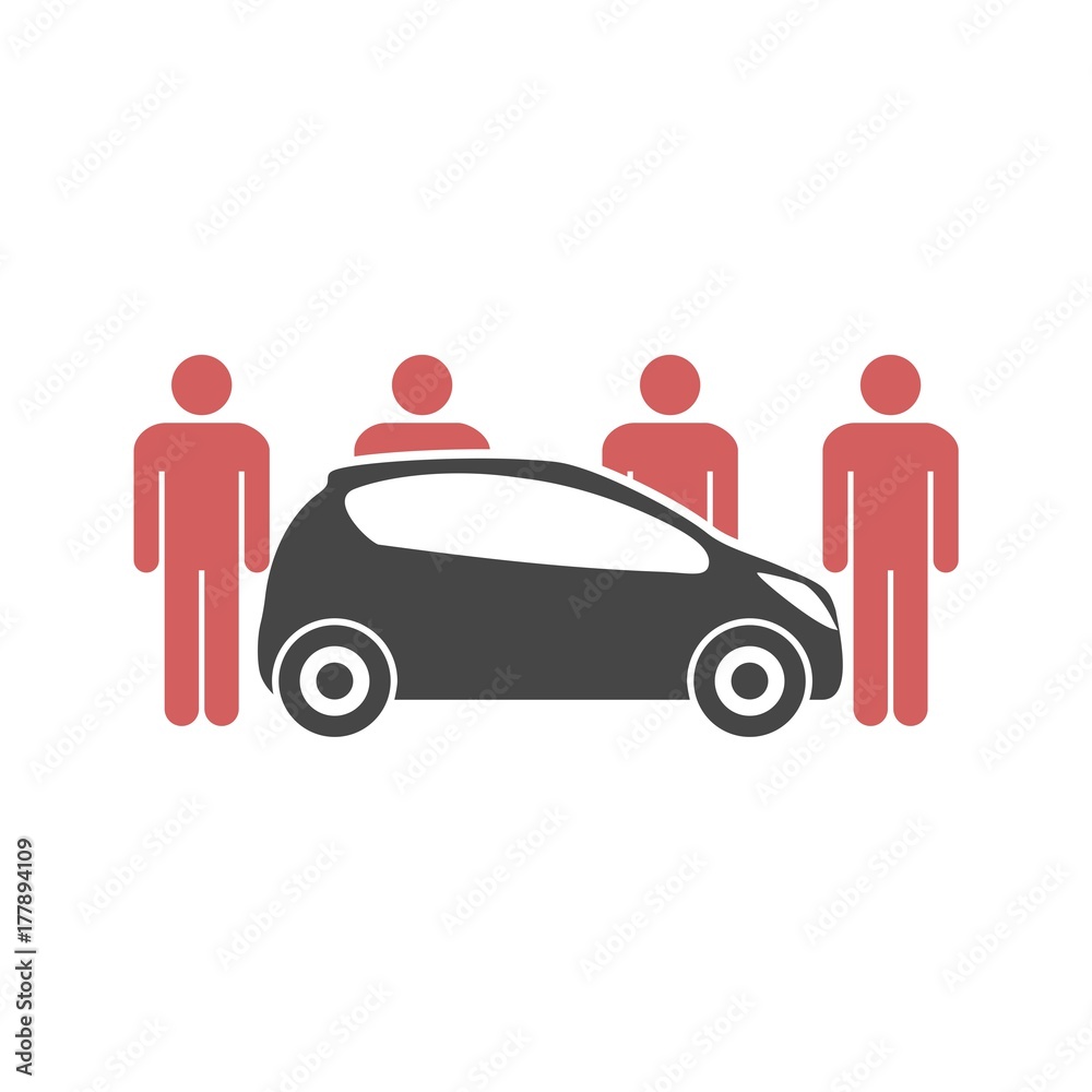Car Sharing icon, Car sharing Symbol Stock Vector | Adobe Stock