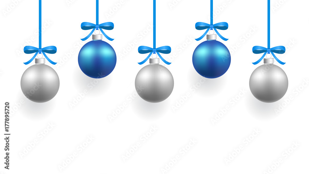 Blue Christmas Balls Clip Art