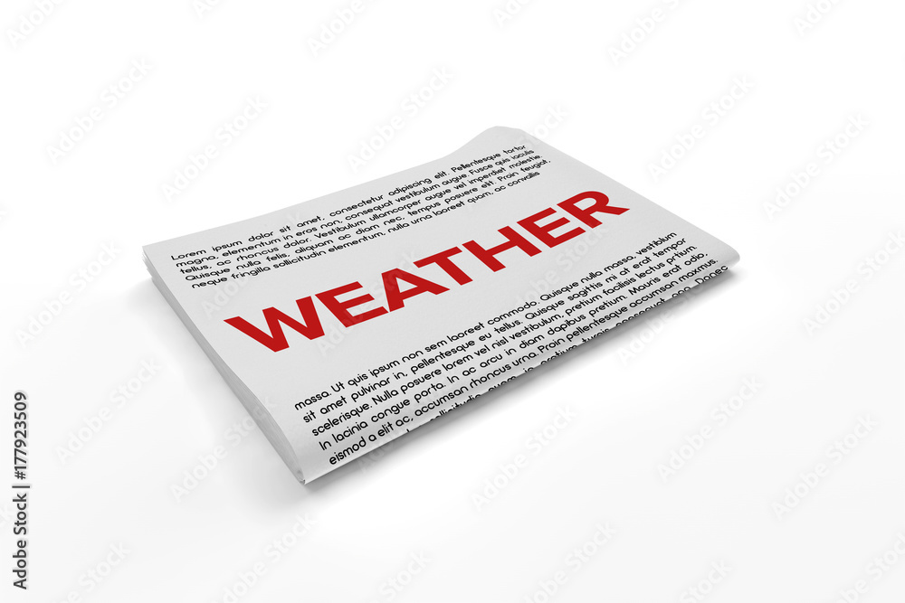 Weather on Newspaper background Stock-Illustration | Adobe Stock