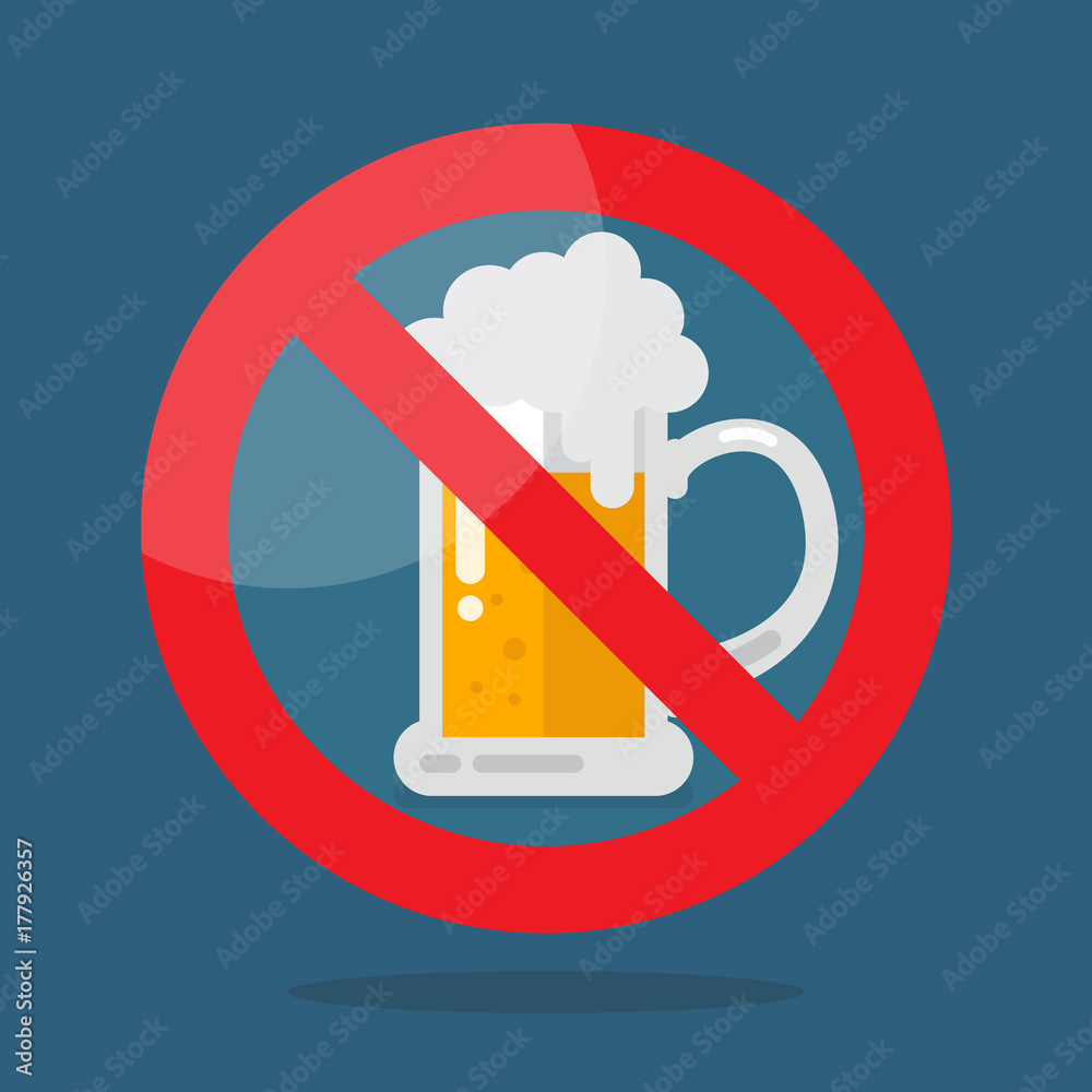 No beer symbol Stock Vector | Adobe Stock
