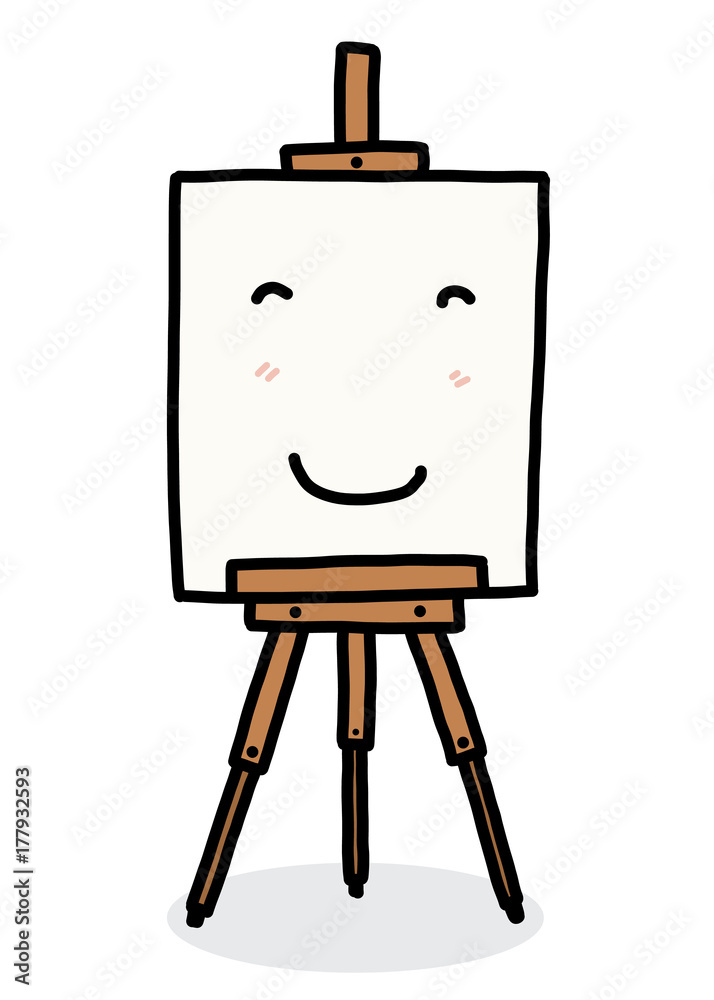 smile easel cartoon / vector and illustration, hand drawn style ...